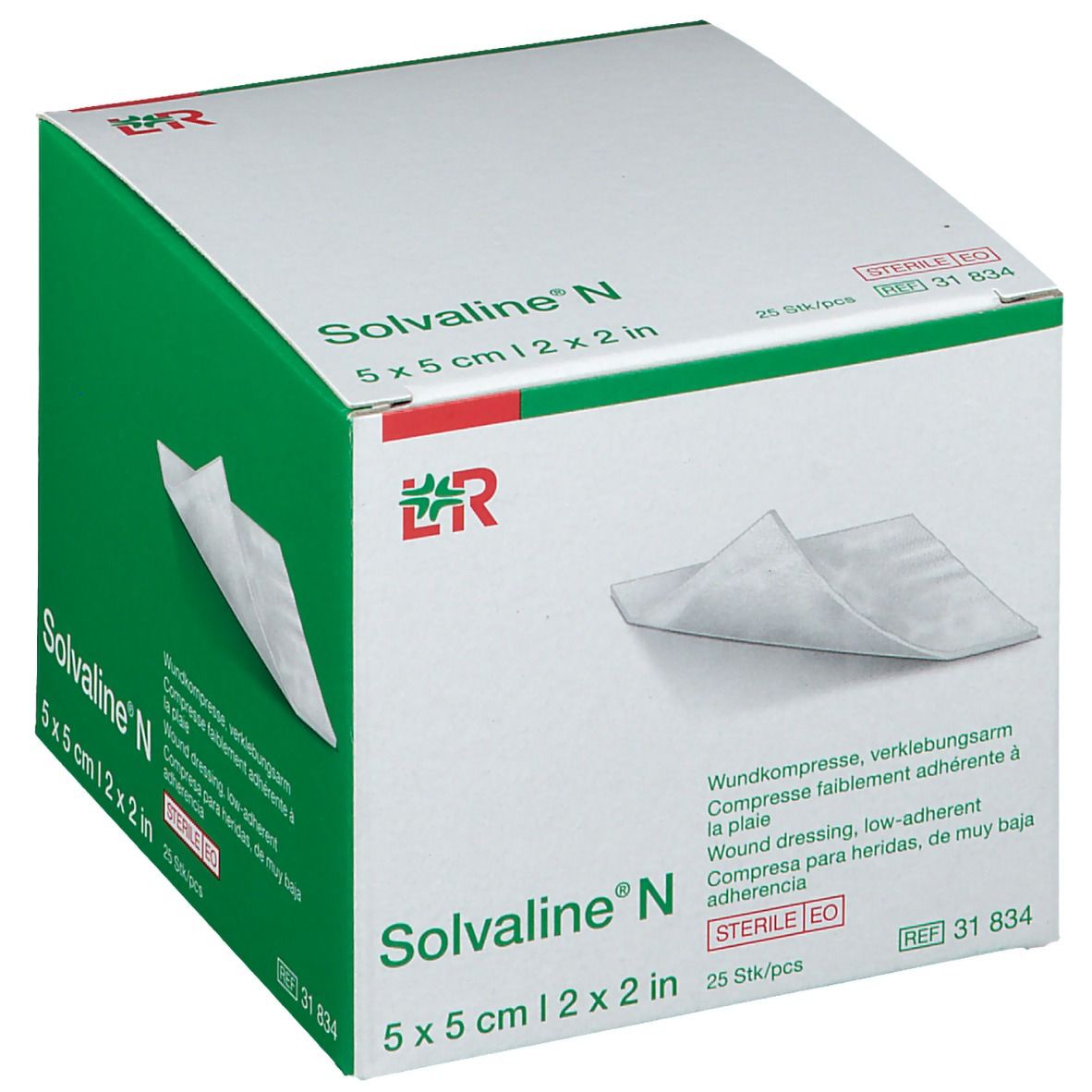 Solvaline® N Wundkompresse, verklebungsarm 25 St - Shop Apotheke