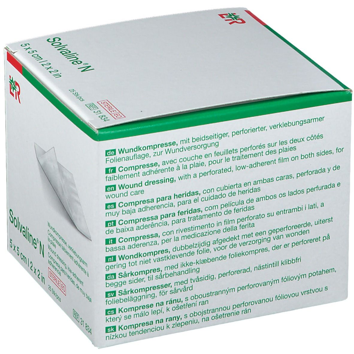 Solvaline® N Wundkompresse, verklebungsarm 25 St - Shop Apotheke