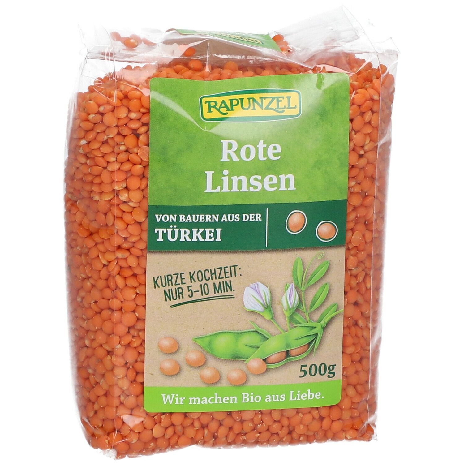 RAPUNZEL Bio Rote Linsen 500 g - Shop Apotheke