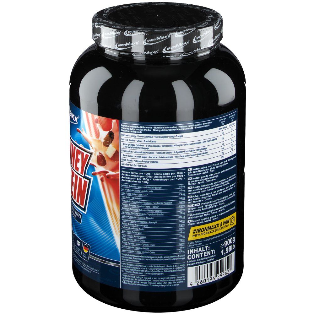 IronMaxx Whey Protein, Apfel-Zimt 900 g - Shop Apotheke