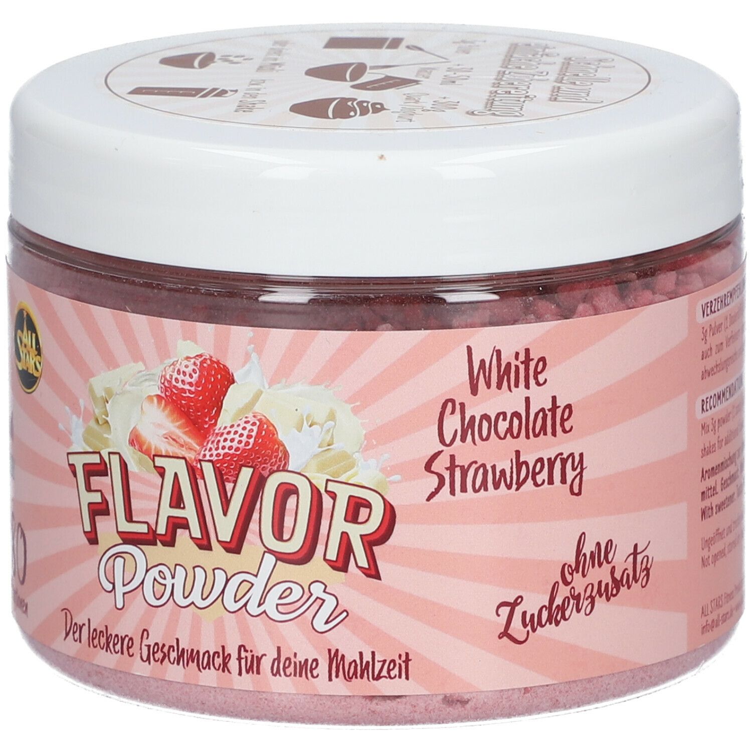 All Stars® Flavor Powder White Chocolate Strawberry 240 g - Shop Apotheke