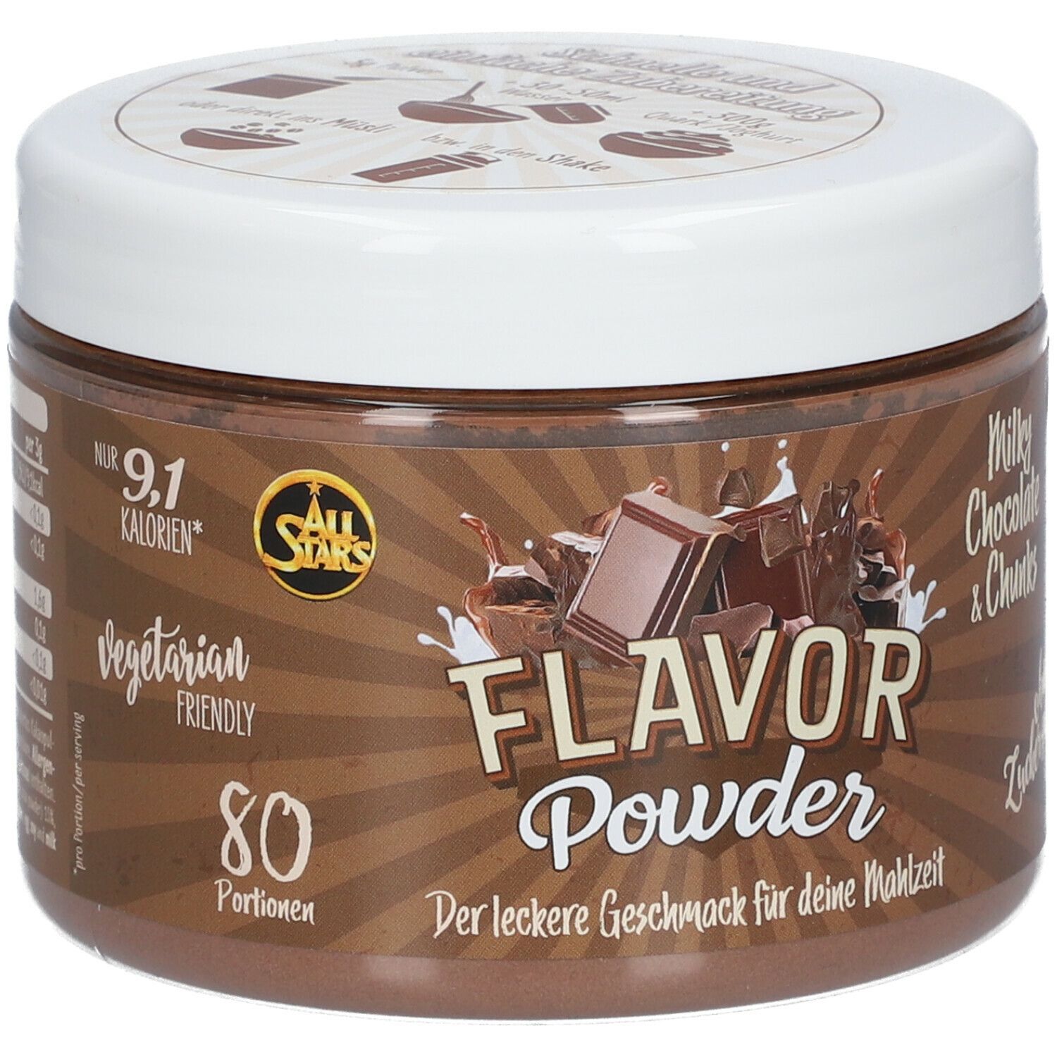 All Stars® Flavor Powder Milky Chocolate & Chunks 240 g - Shop Apotheke