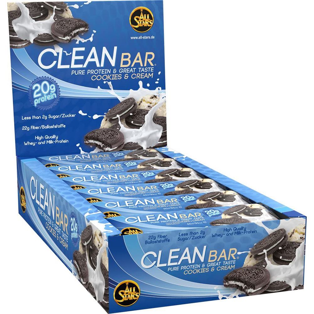 All Stars® Clean Bar High Protein Riegel Cookies-Cream 18x60 g - Shop ...