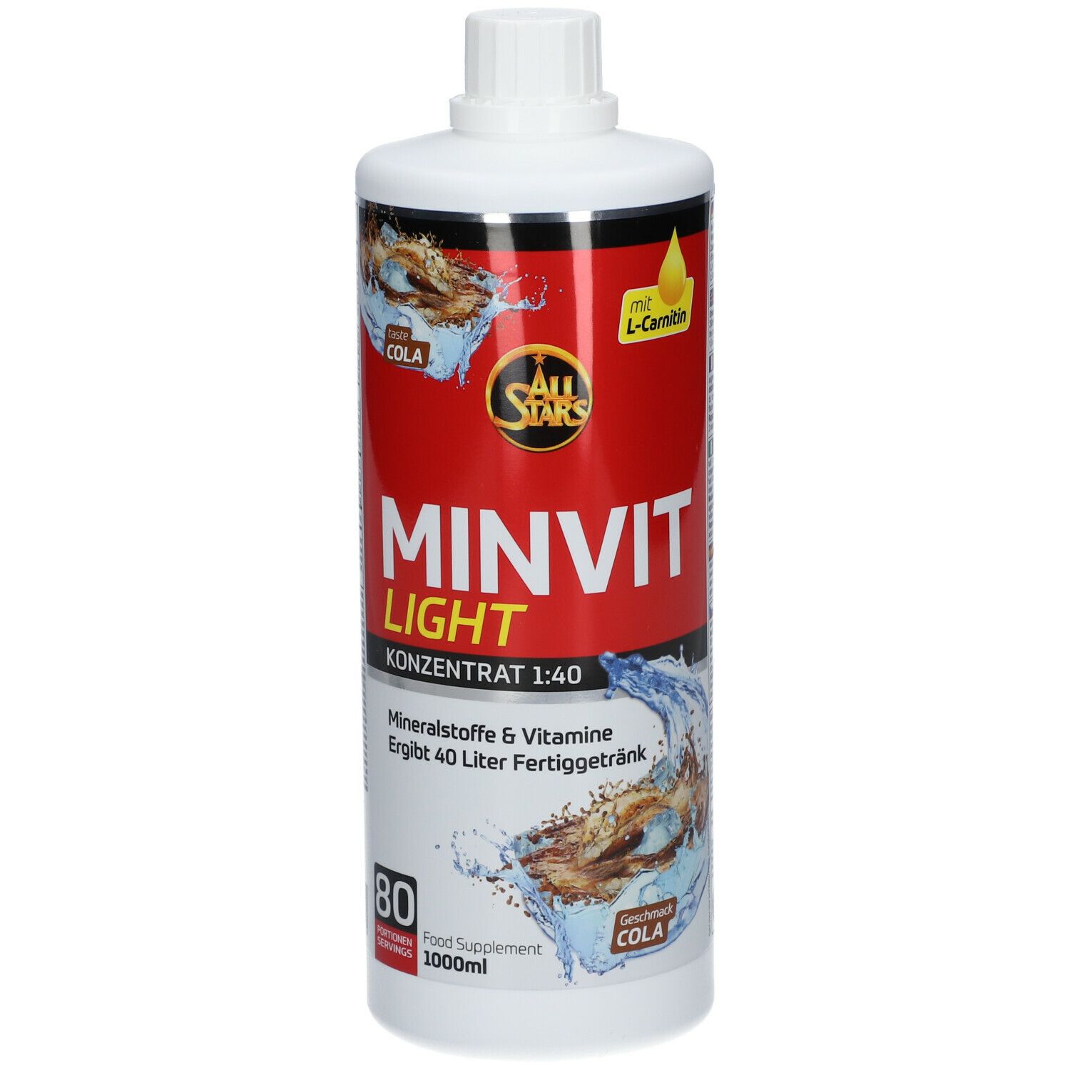 All Stars® Minvit Light Cola 1000 ml - Shop Apotheke