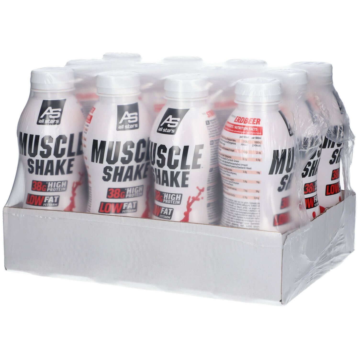 All Stars® Muscle Shake Strawberry 12x500 ml - Shop Apotheke