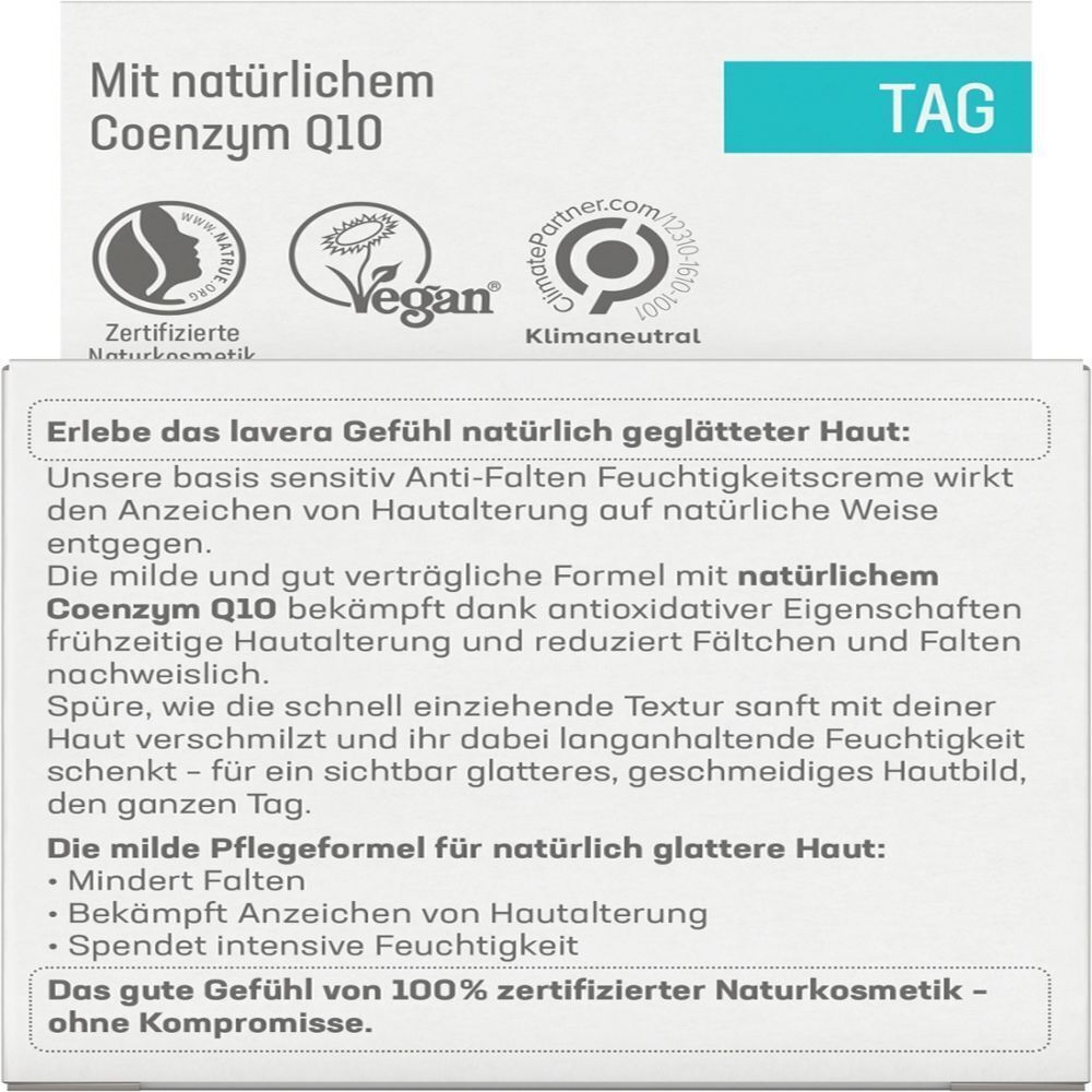 lavera BASIS SENSITIV ANTI-FALTEN FEUCHTIGKEITSCREME 2x50 ml - Shop ...