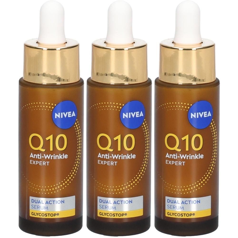 NIVEA Q10 Anti-Falten EXPERTE Dual Action Serum 3x30 ml - Shop Apotheke