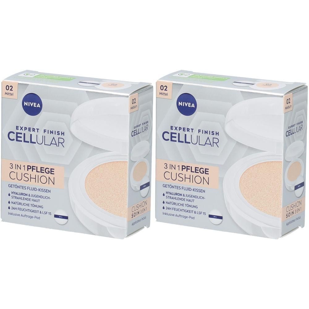 NIVEA CELLULAR Expert Finish 3in1 Pflege Cushion Mittel 2x15 ml - Shop ...