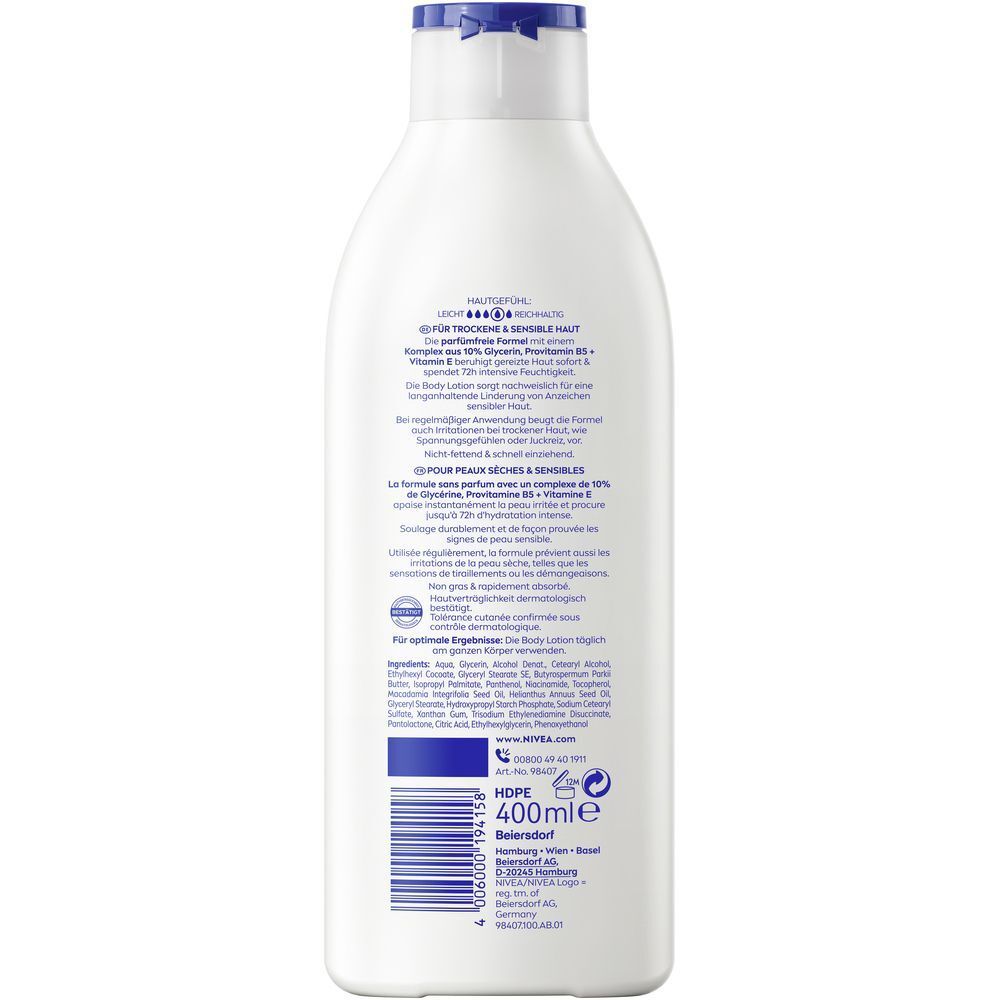 NIVEA Repair & Care Body Lotion Parfümfrei 2x400 ml - Shop Apotheke