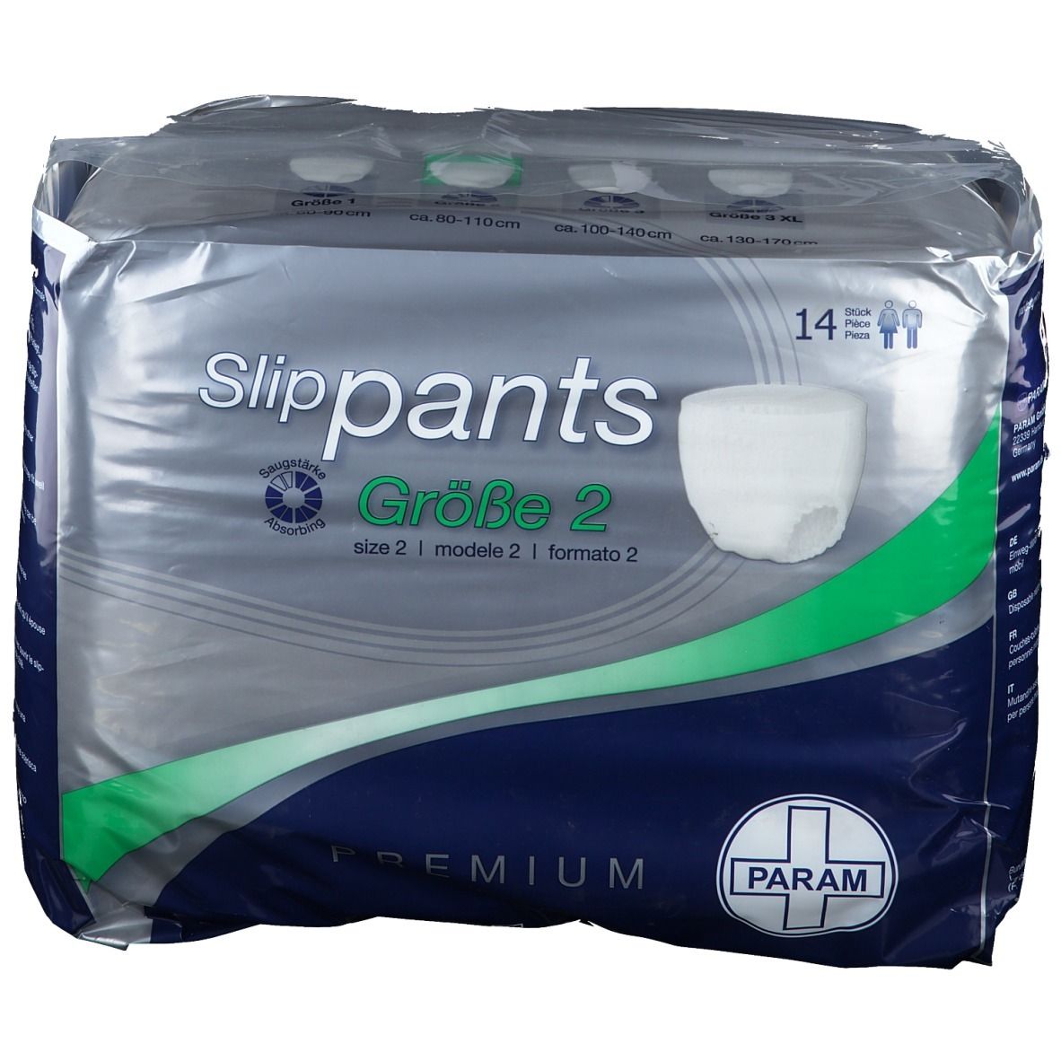 PARAM slip-Pants Premium Größe 2 14 St - Shop Apotheke