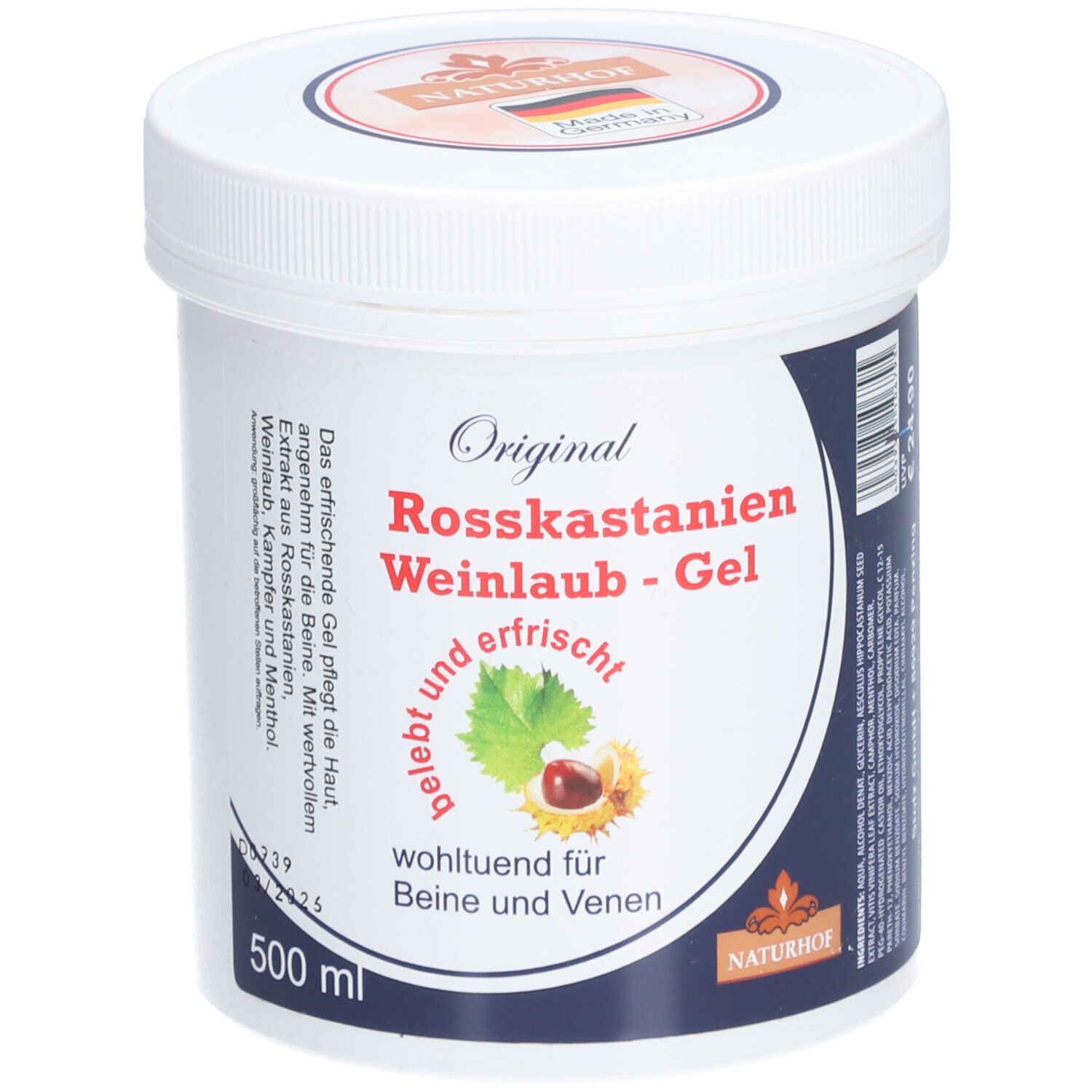 Naturhof Original Rosskastanien Weinlaub - Gel 500 ml - Shop Apotheke