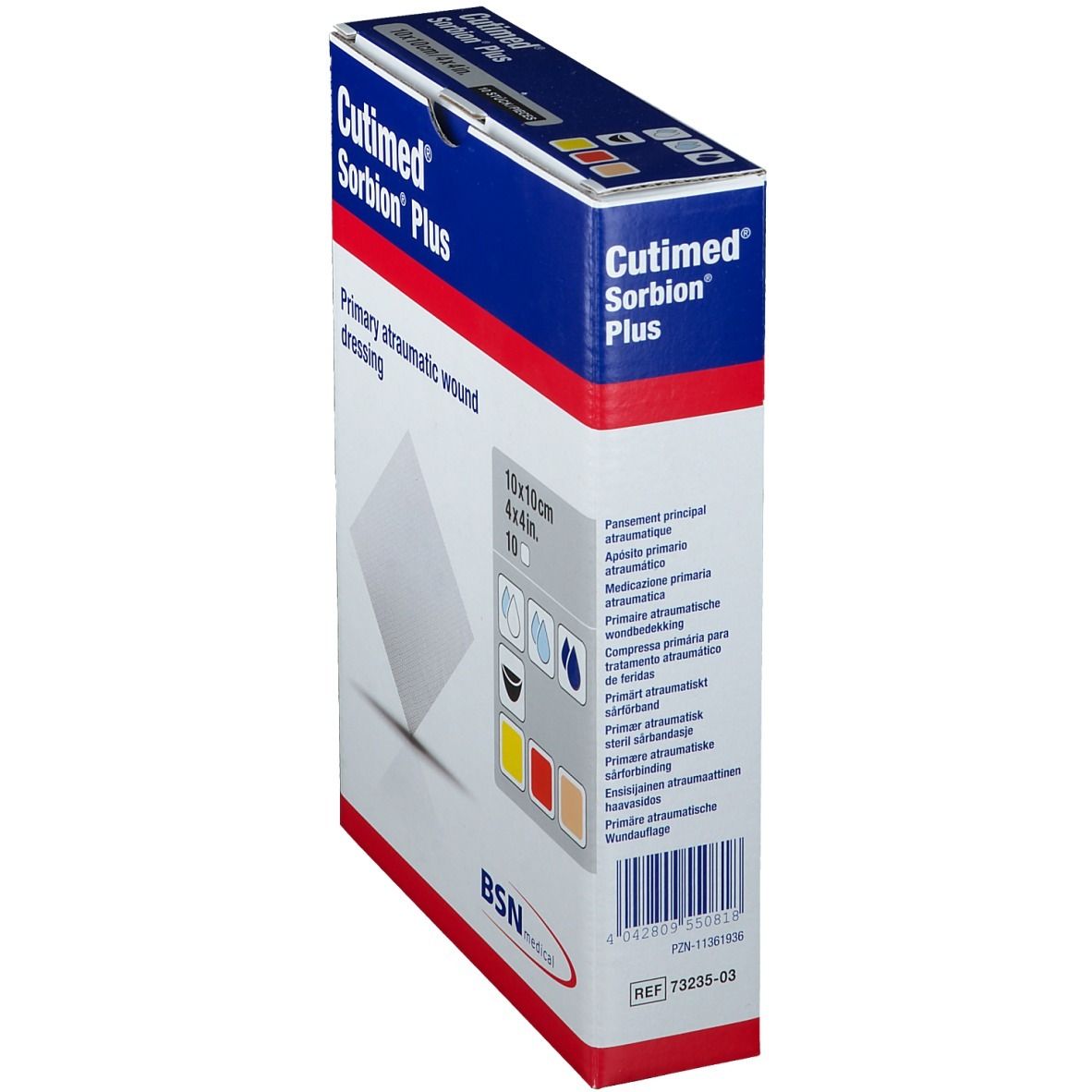 Cutimed® Sorbion Plus 10 cm x 10 cm 10 St - Shop Apotheke