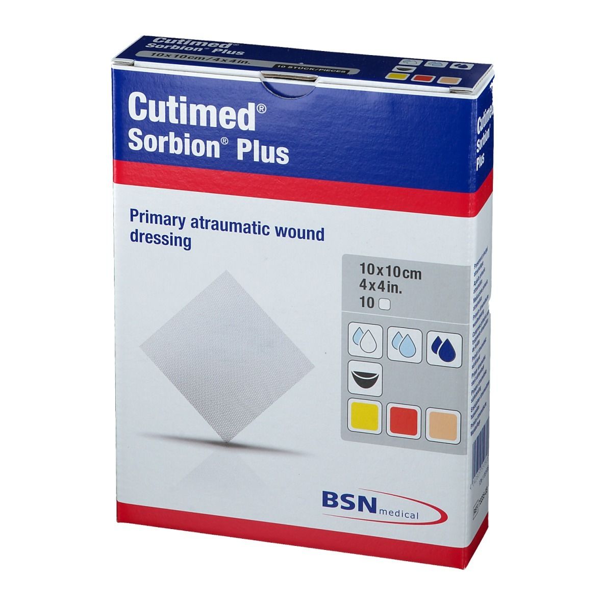 Cutimed® Sorbion Plus 10 cm x 10 cm 10 St - Shop Apotheke