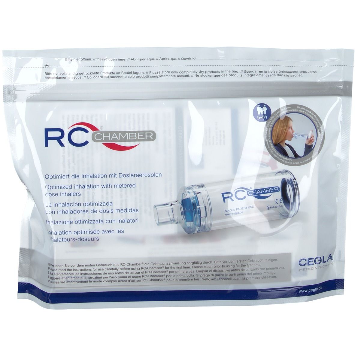 RC-Chamber® mit Mundstück für Erwachsene und Kinder 1 St - Shop Apotheke