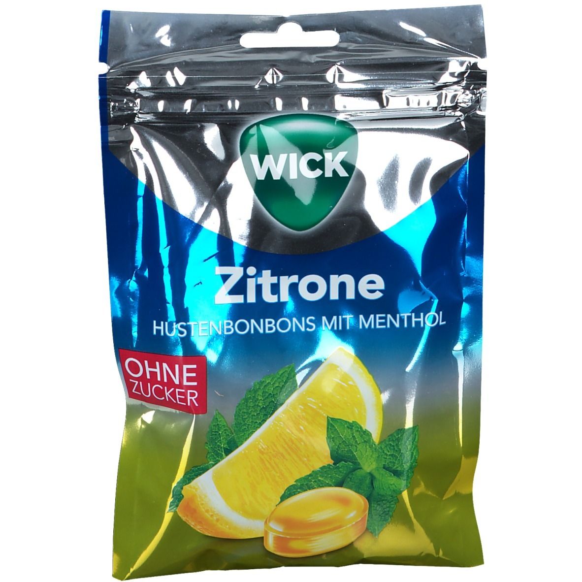 WICK Zitrone & natürliches Menthol ohne Zucker 72 g - Shop Apotheke