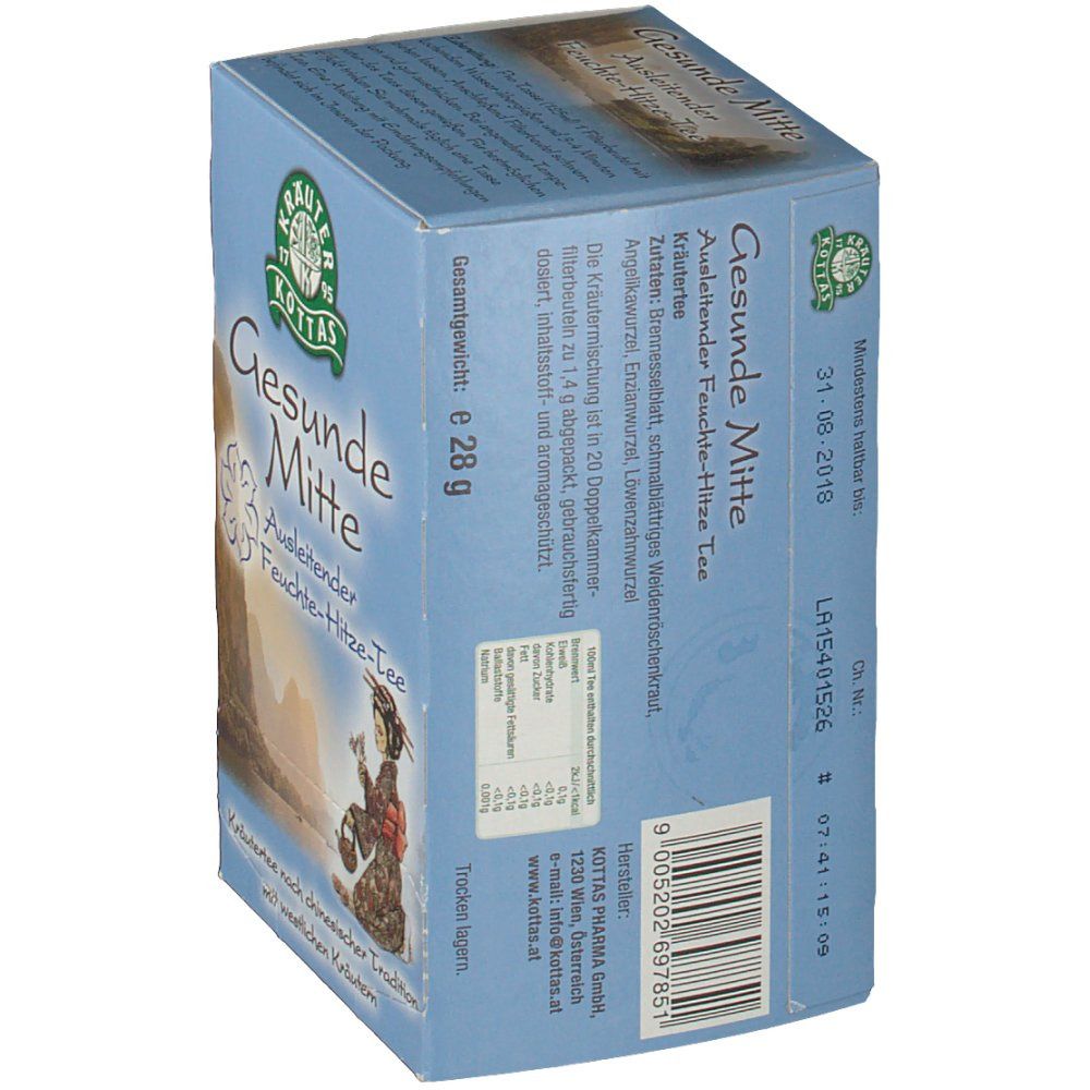 Dr. kottas Gesunde Mitte Feuchte Hitze-Tee 20 St - Shop Apotheke