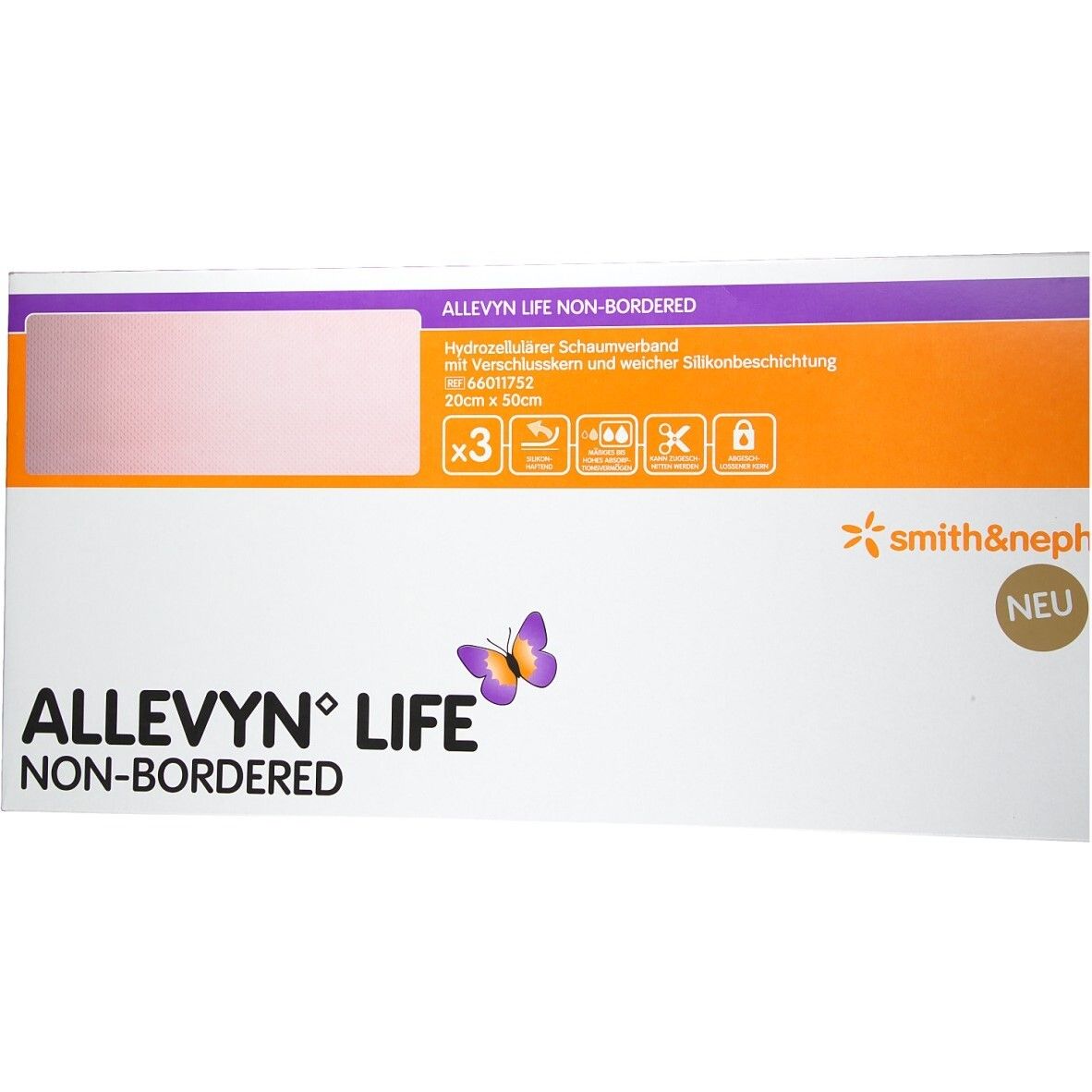 ALLEVYN® Life Non Bordered 20 cm x 50 cm 3 St - Shop Apotheke