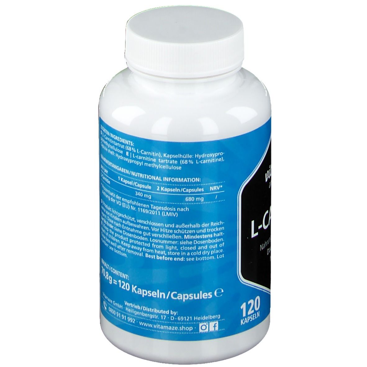 L-CARNITIN 680 mg vegan 120 St - Shop Apotheke