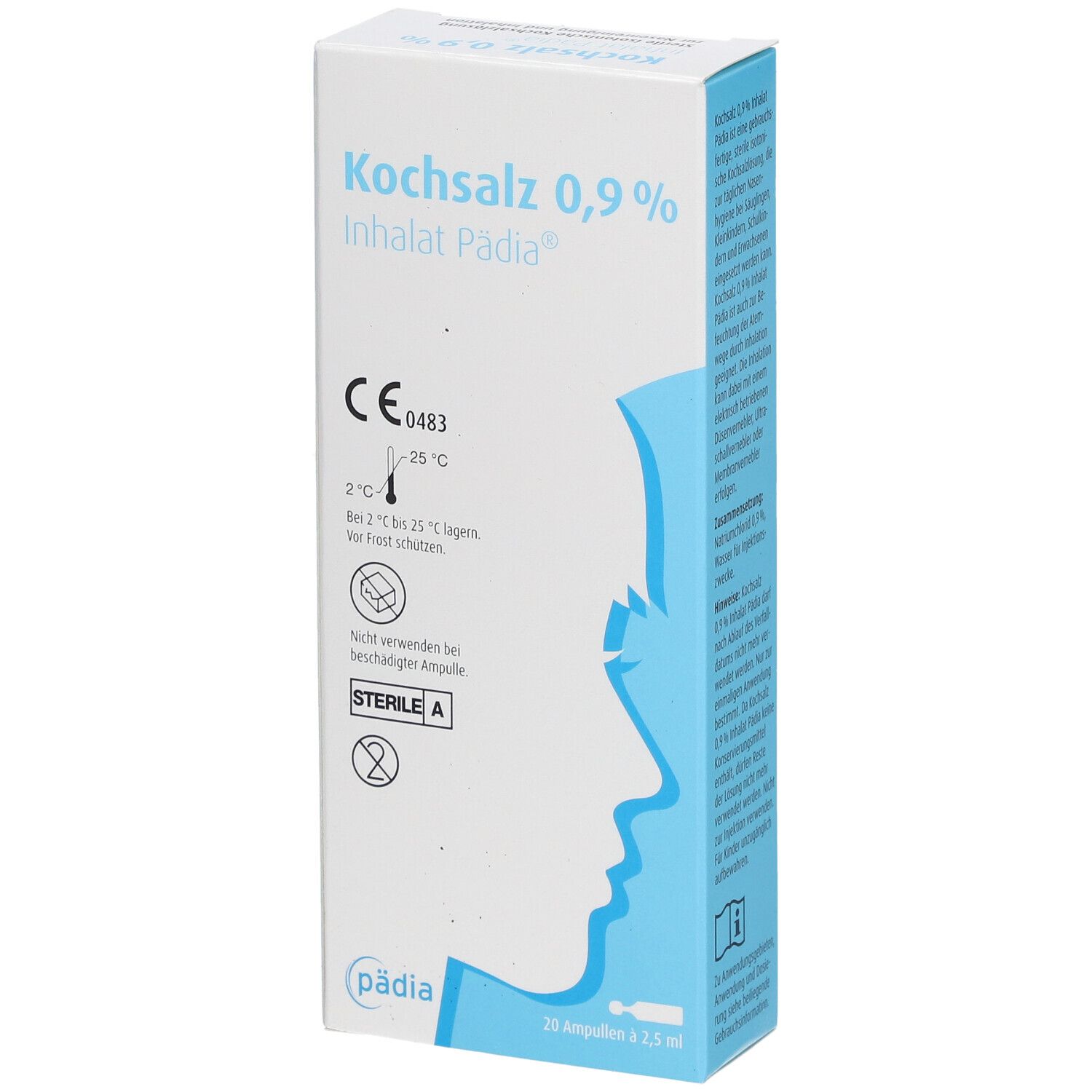 Kochsalz 0,9 % Inhalat Pädia 20x2,5 ml - Shop Apotheke