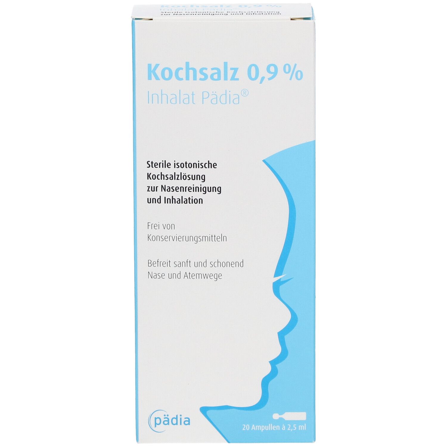 Kochsalz 0,9 % Inhalat Pädia 20x2,5 ml - Shop Apotheke