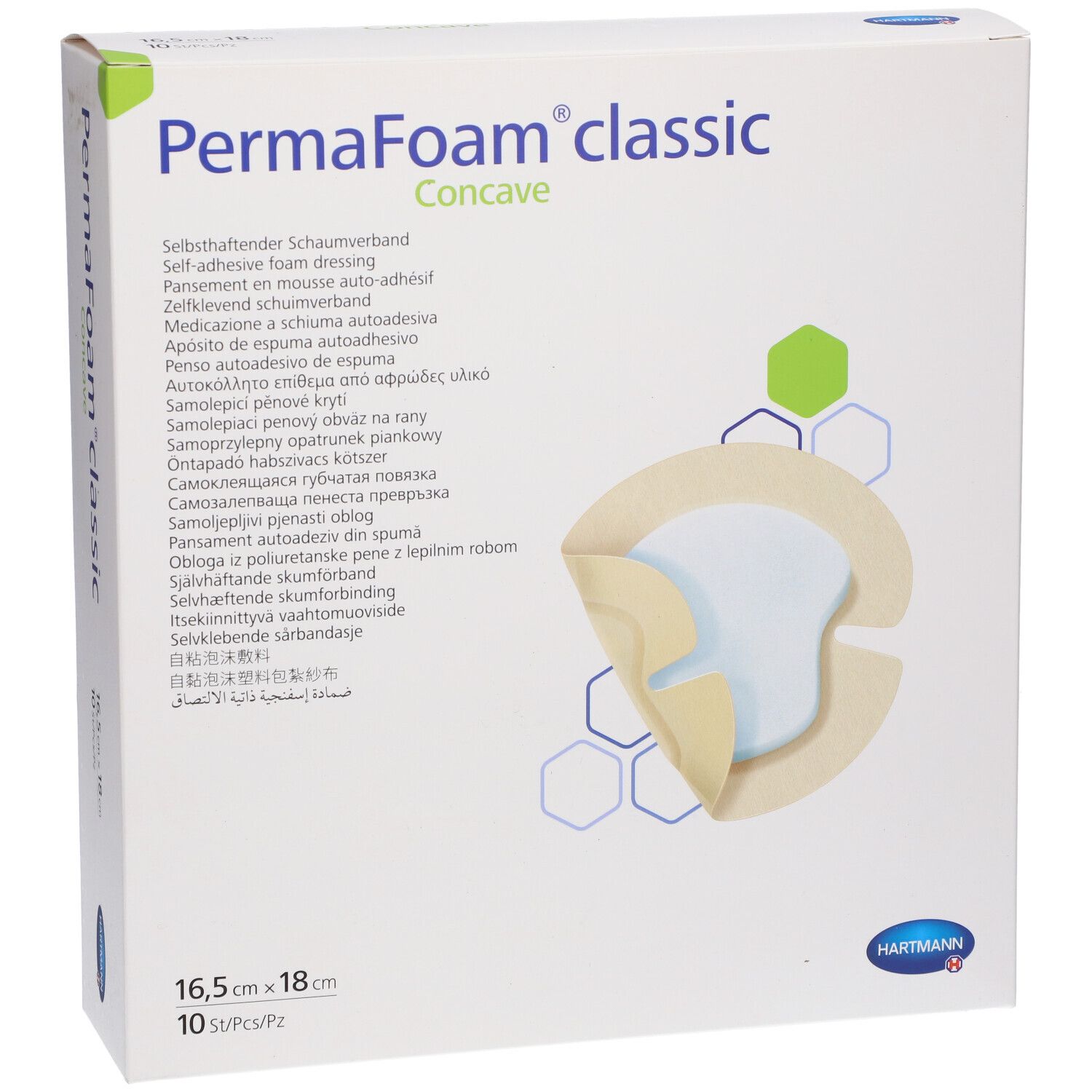 PermaFoam Cl Concave 16.5x18cm 10 St - Shop Apotheke
