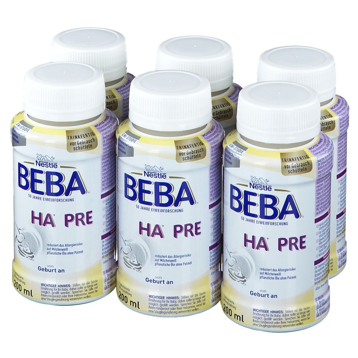Nestlé BEBA HA Pre flüssig 6x200 ml - Shop Apotheke