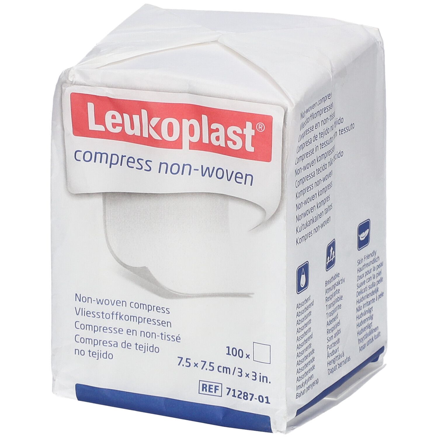 Leukoplast® compress non-woven 7,5 x 7,5 cm 100 St - Shop Apotheke