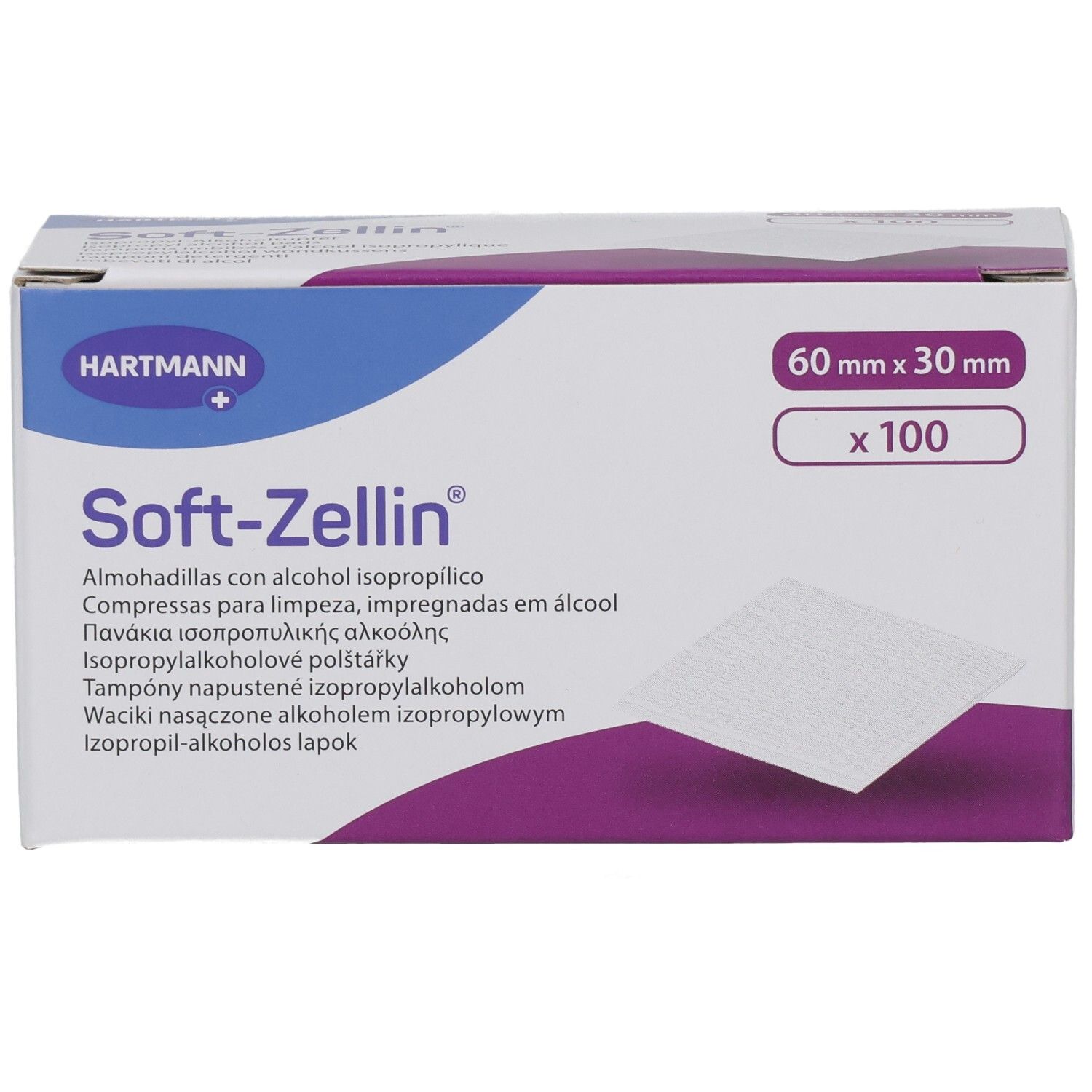 HARTMANN® Soft-Zellin® Isopropyl-Alkoholtupfer 100 St - Shop Apotheke