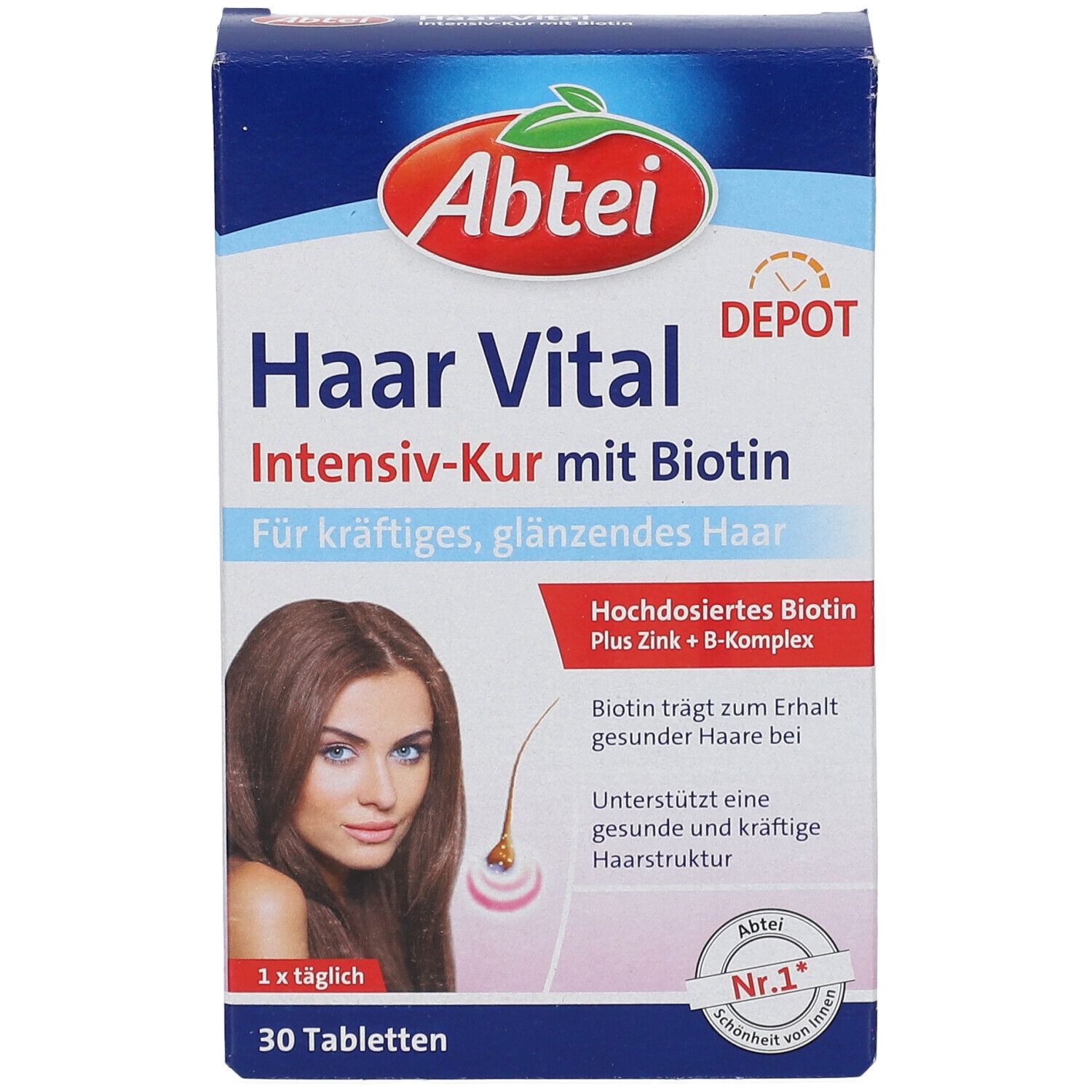 Abtei Haar Vital Intensiv-Kur mit Biotin 30 St - Shop Apotheke