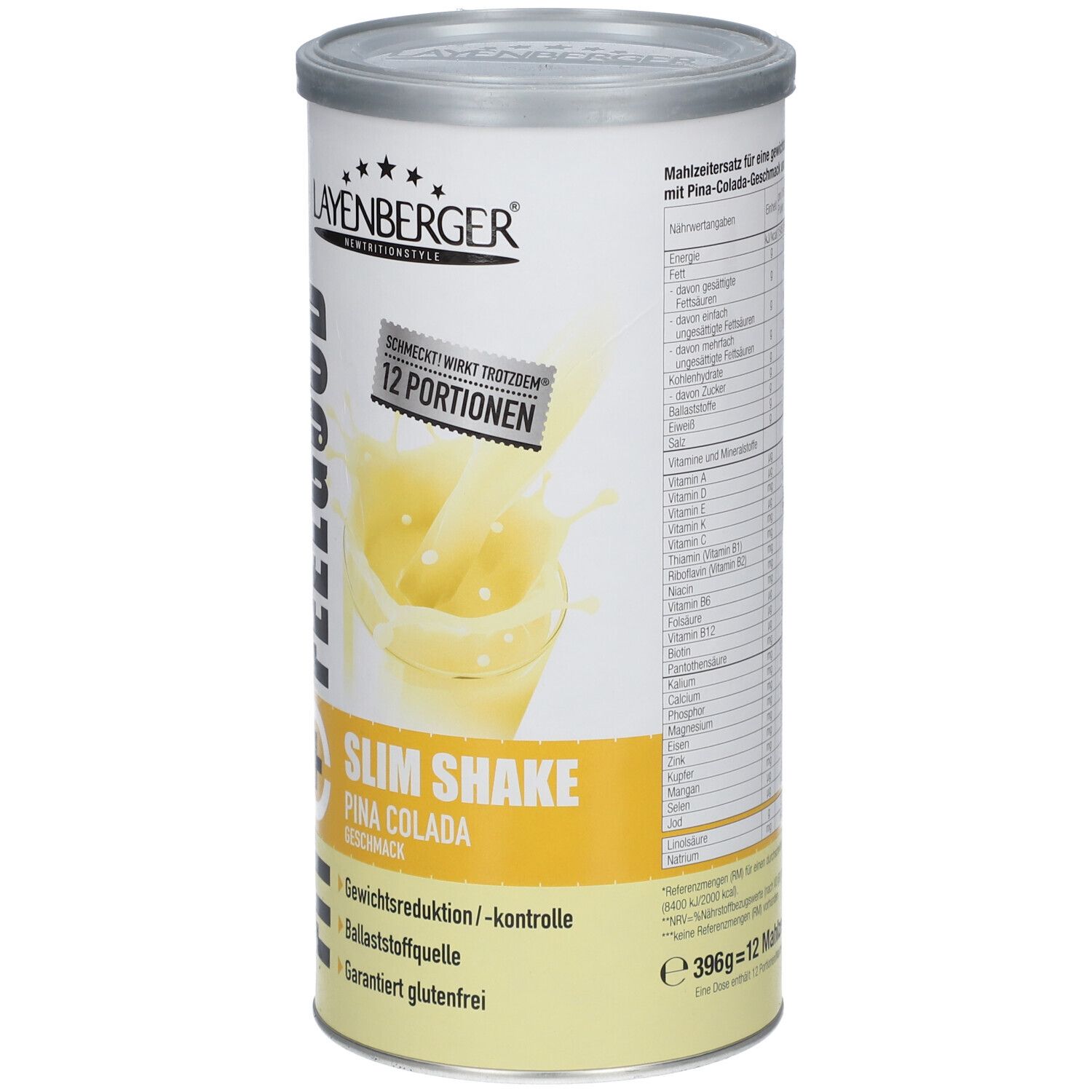 LAYENBERGER® FIT+FEELGOOD SLIM SHAKE Pina-Colada-Geschmack 396 g - Shop ...