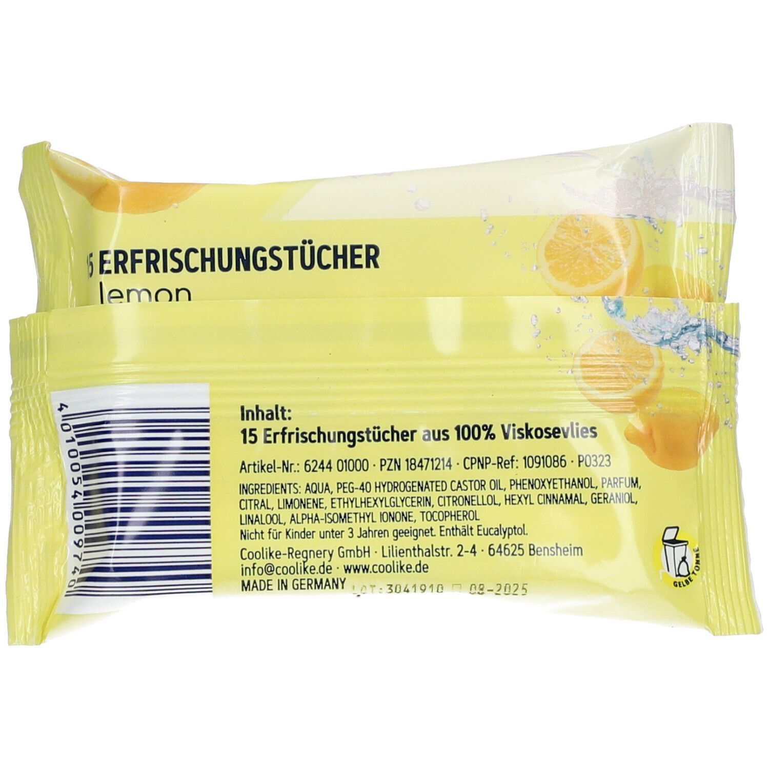 COOLIKE Erfrischungstücher Zitrone 15 St - Shop Apotheke