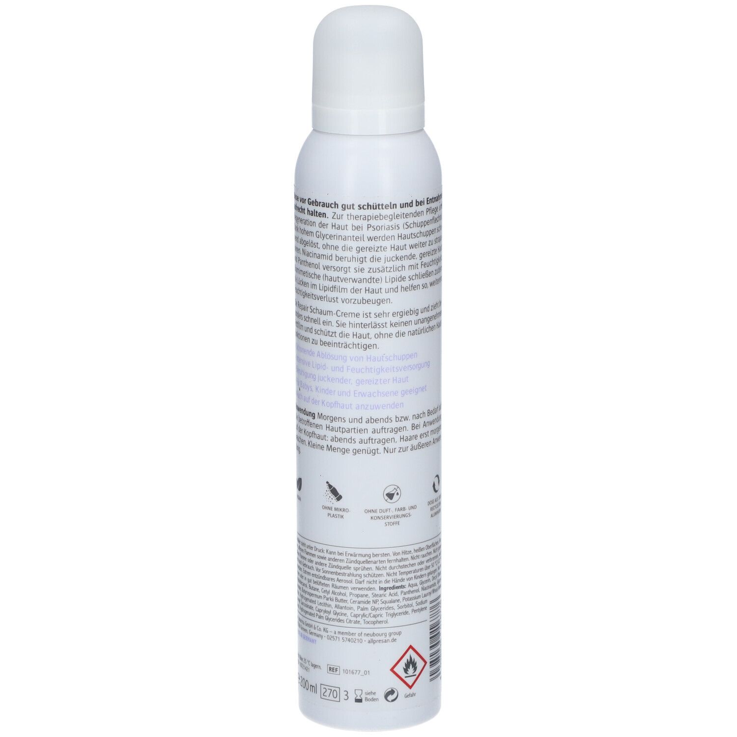 Allpresan Derma med PSORIATIX INTENSIVPFLEGE Repair Schaum-Creme 200 ml ...