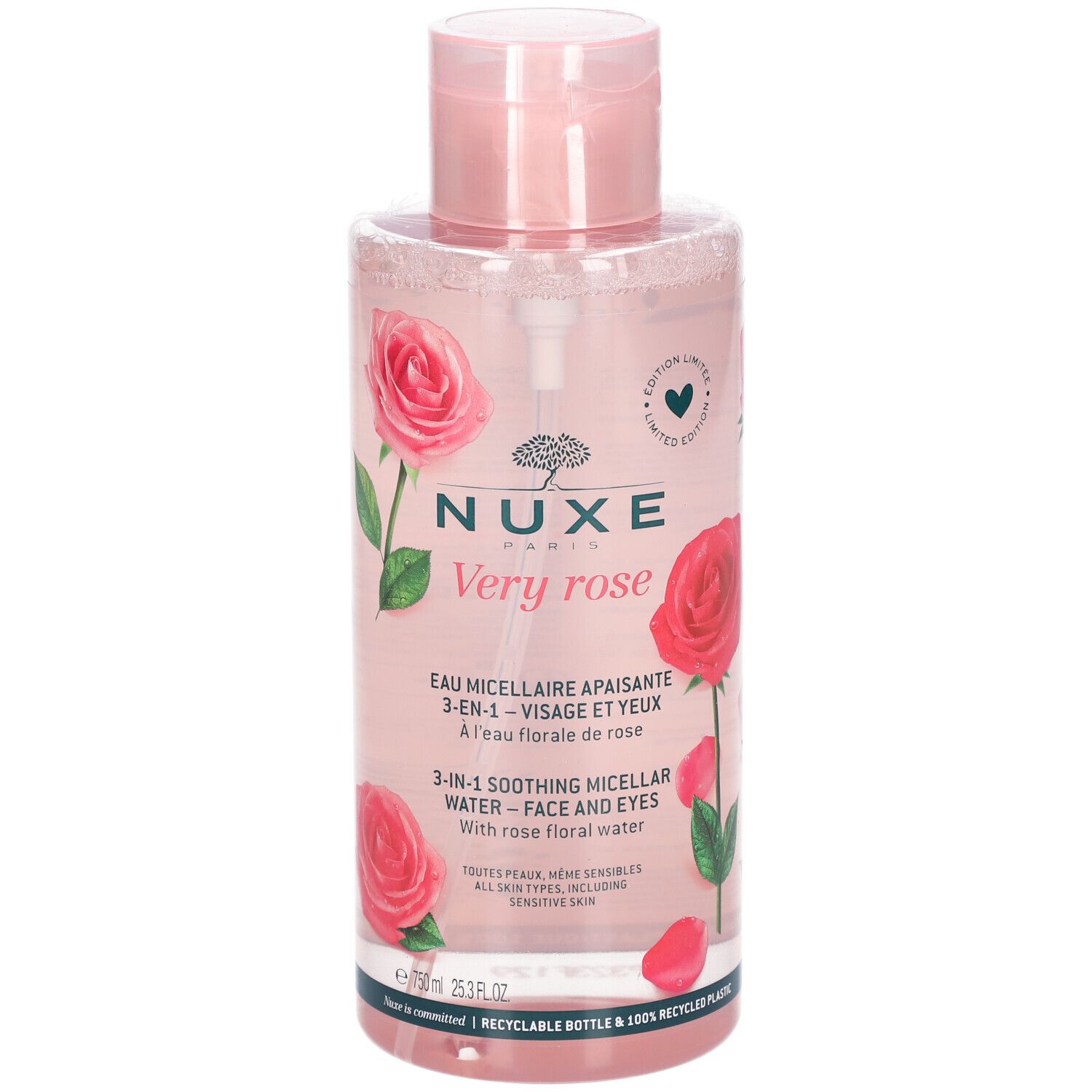 NUXE Very rose 3 In 1 Mizellenwasser 750 ml - Shop Apotheke