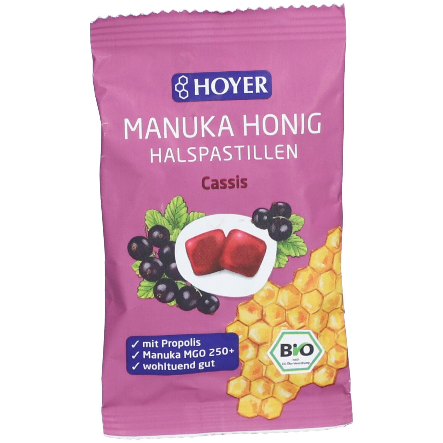 HOYER MANUKA HONIG Halspastillen Cassis 30 g - Shop Apotheke