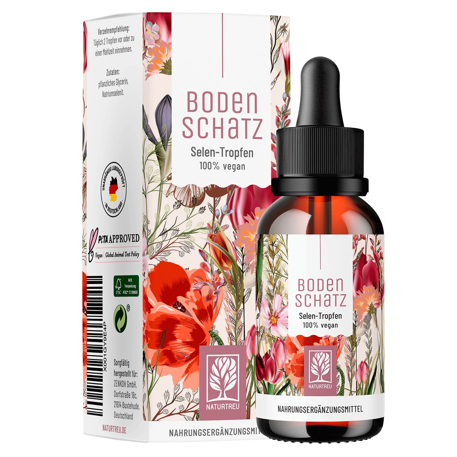 Selen Tropfen hochdosiert aus Natriumselenit ohne Zusatzstoffe - Bodenschatz - NATURTREU® 50 ml ...