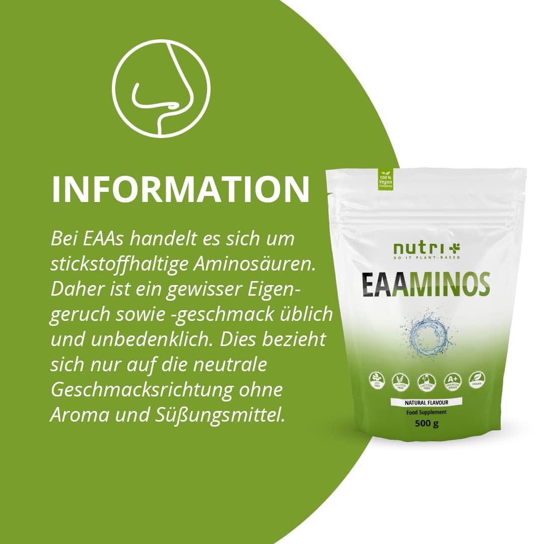 nutri+ Instant EAA Pulver 500g Komplex - Essentielle Aminosäuren 500 g ... nutri+ Instant EAA Pulver 500g Komplex - Essentielle Aminosäuren 500 g ...