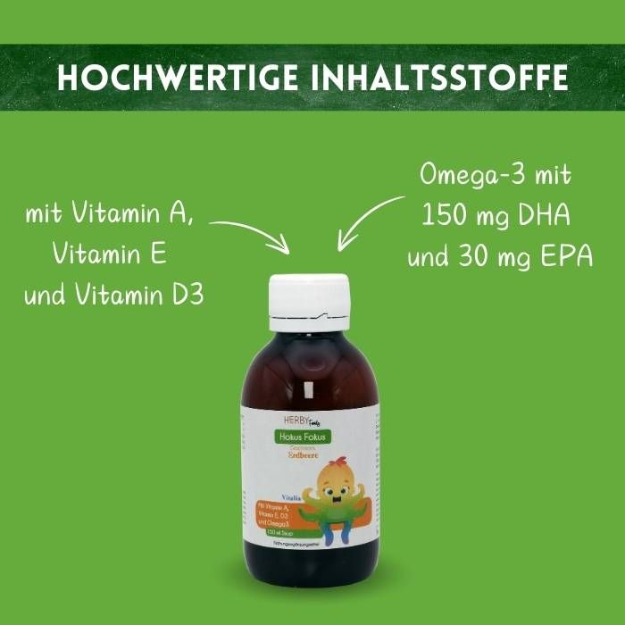 Herby Family® Hokus Fokus Sirup für Kinder mit Omega-3 und den ...