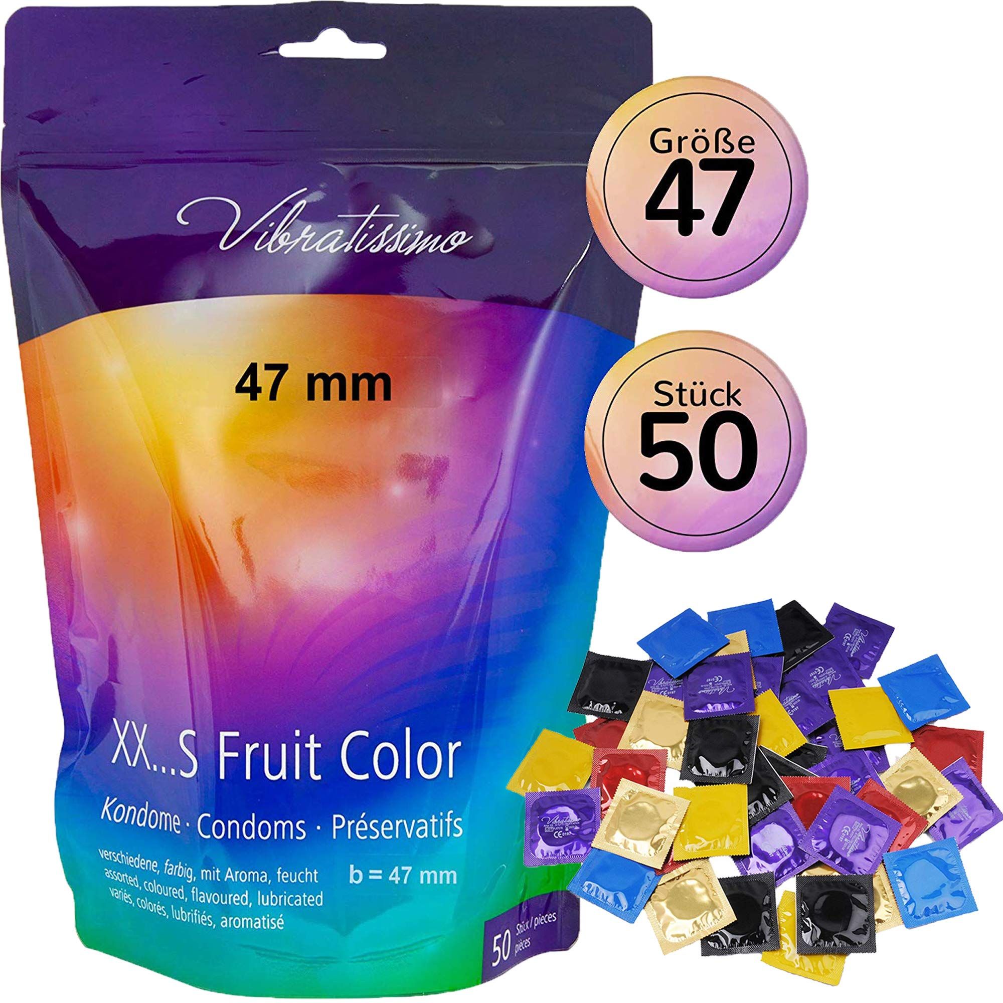 Vibratissimo Kondome Fruit Color 53mm 50 St - Shop Apotheke
