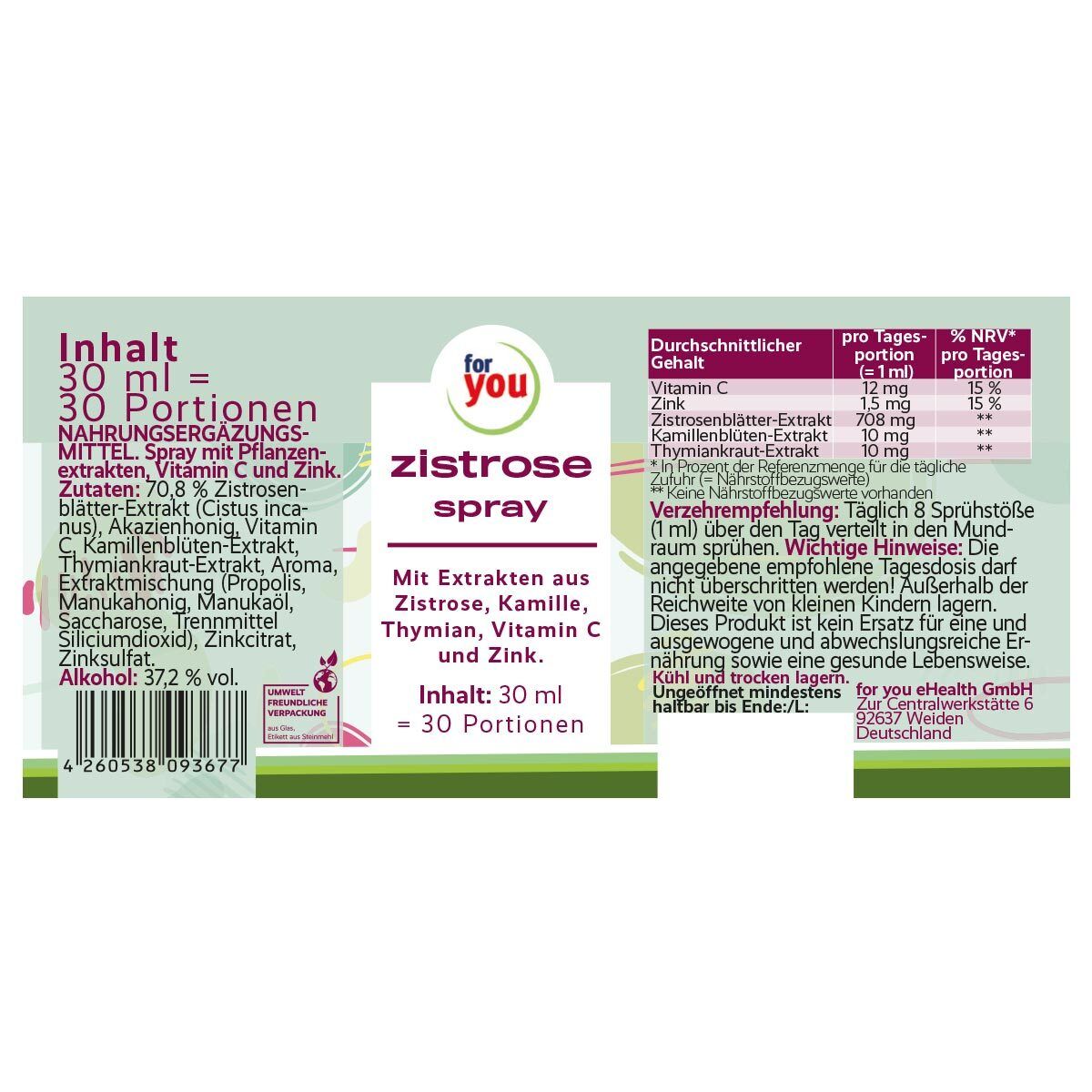 for you Zistrose Spray Doppelpack 60 g - Shop Apotheke