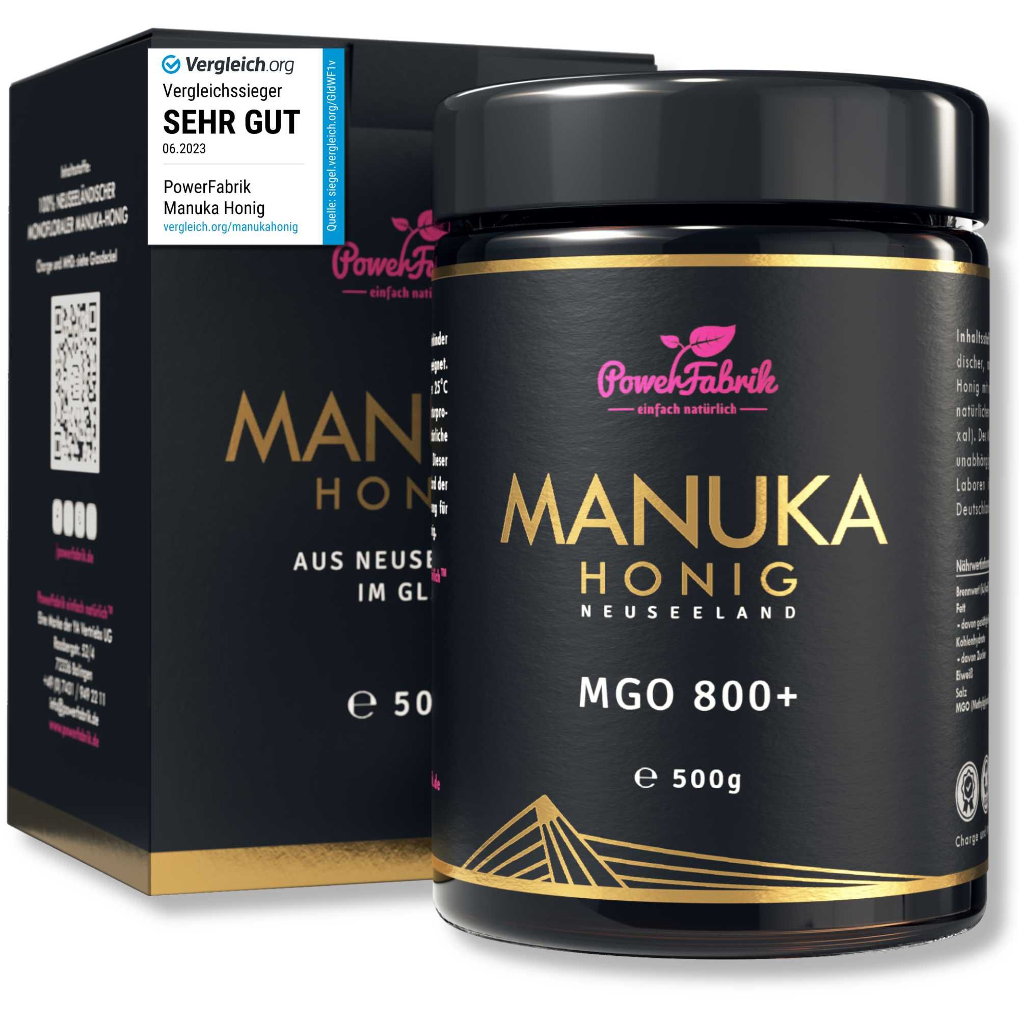 PowerFabrik Manuka Honig, MGO 800+ 500 g - Shop Apotheke