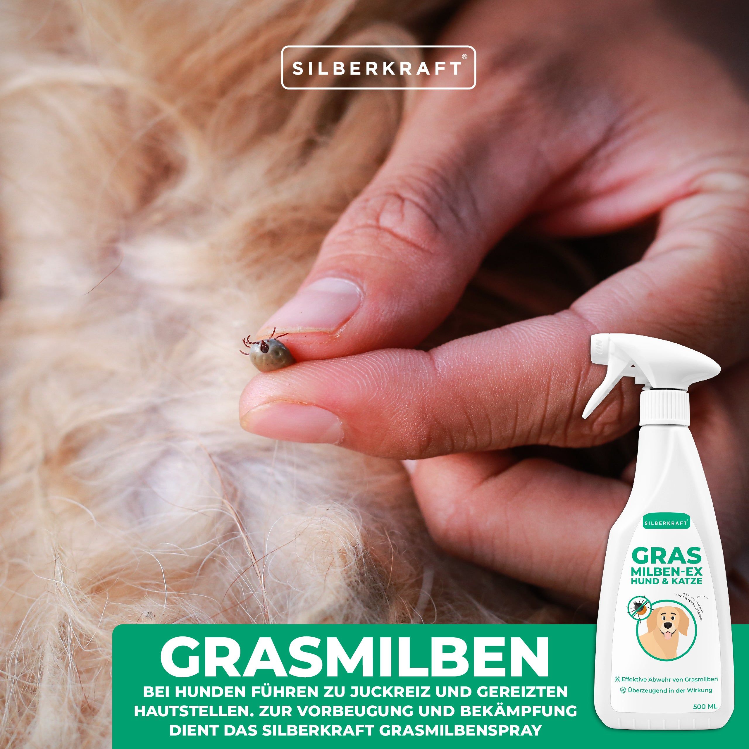 SILBERKRAFT Grasmilben Ex Hund & Katze 2x500 ml - Shop Apotheke