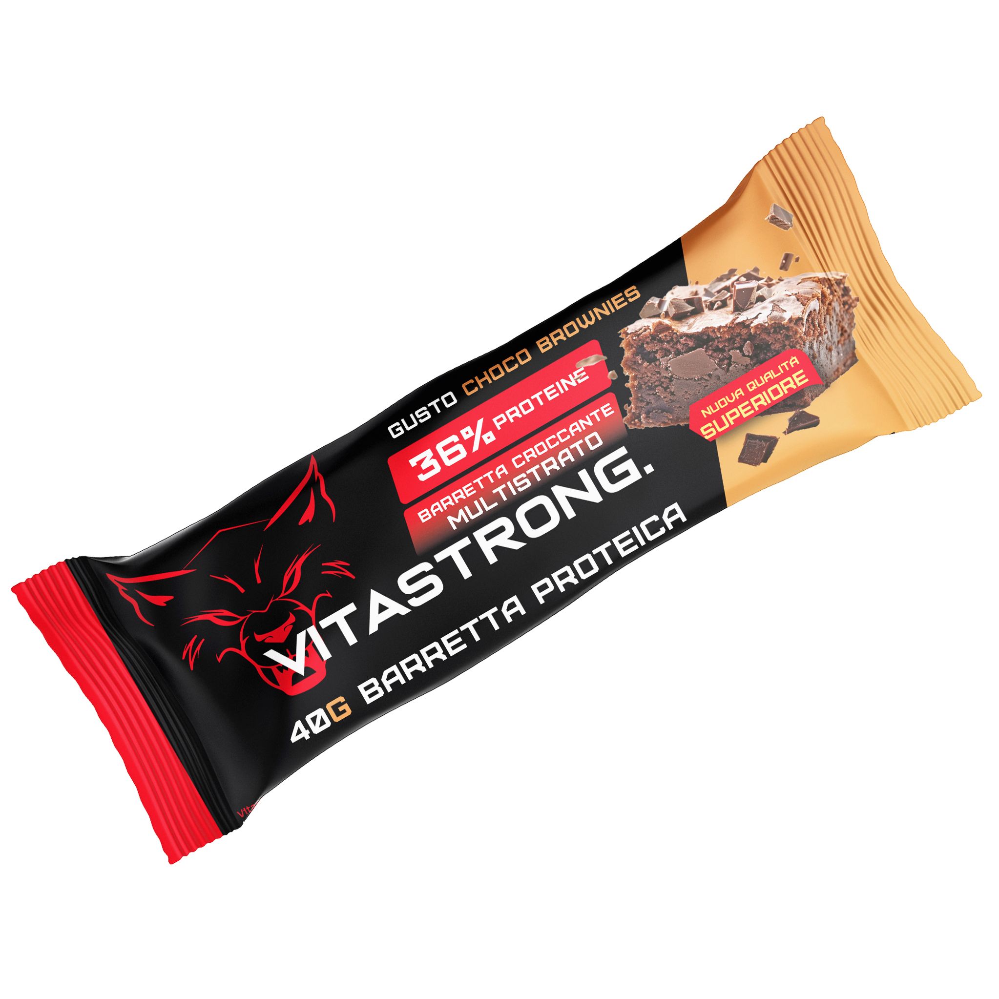 Vitastrong Crunchy Riegel Choco Brownies - Box mit 24 Stück, hoher ...