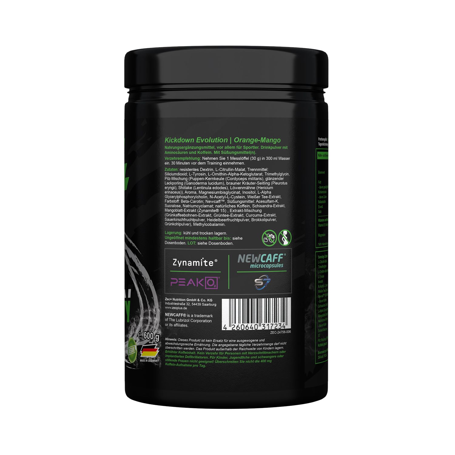 ZEC+ KICKDOWN EVOLUTION Pre Workout Booster 400 g - Shop Apotheke