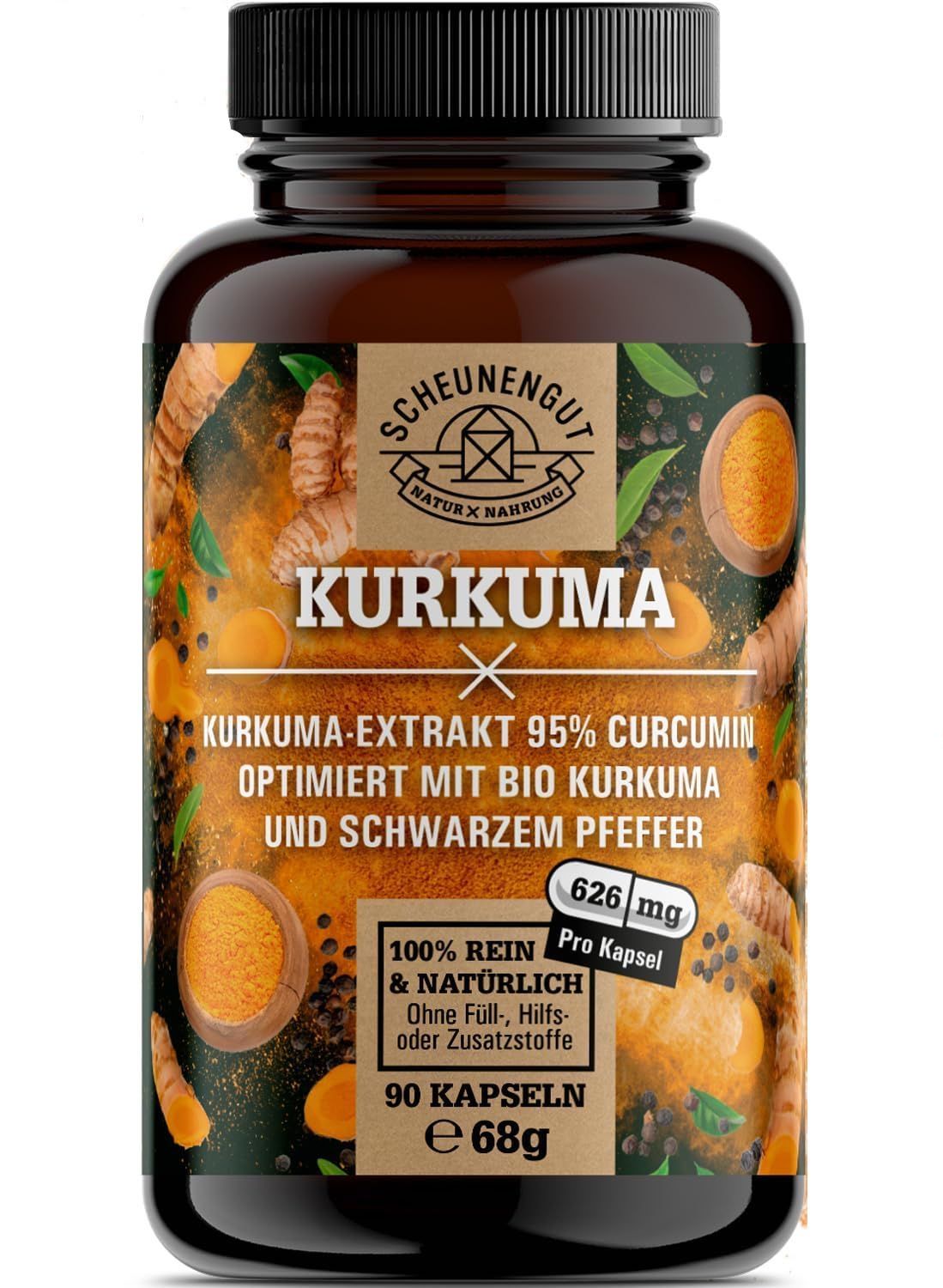 Scheunengut® Kurkuma Komplex | Bio Kurkuma (95% Curcumin) optimiert mit ...