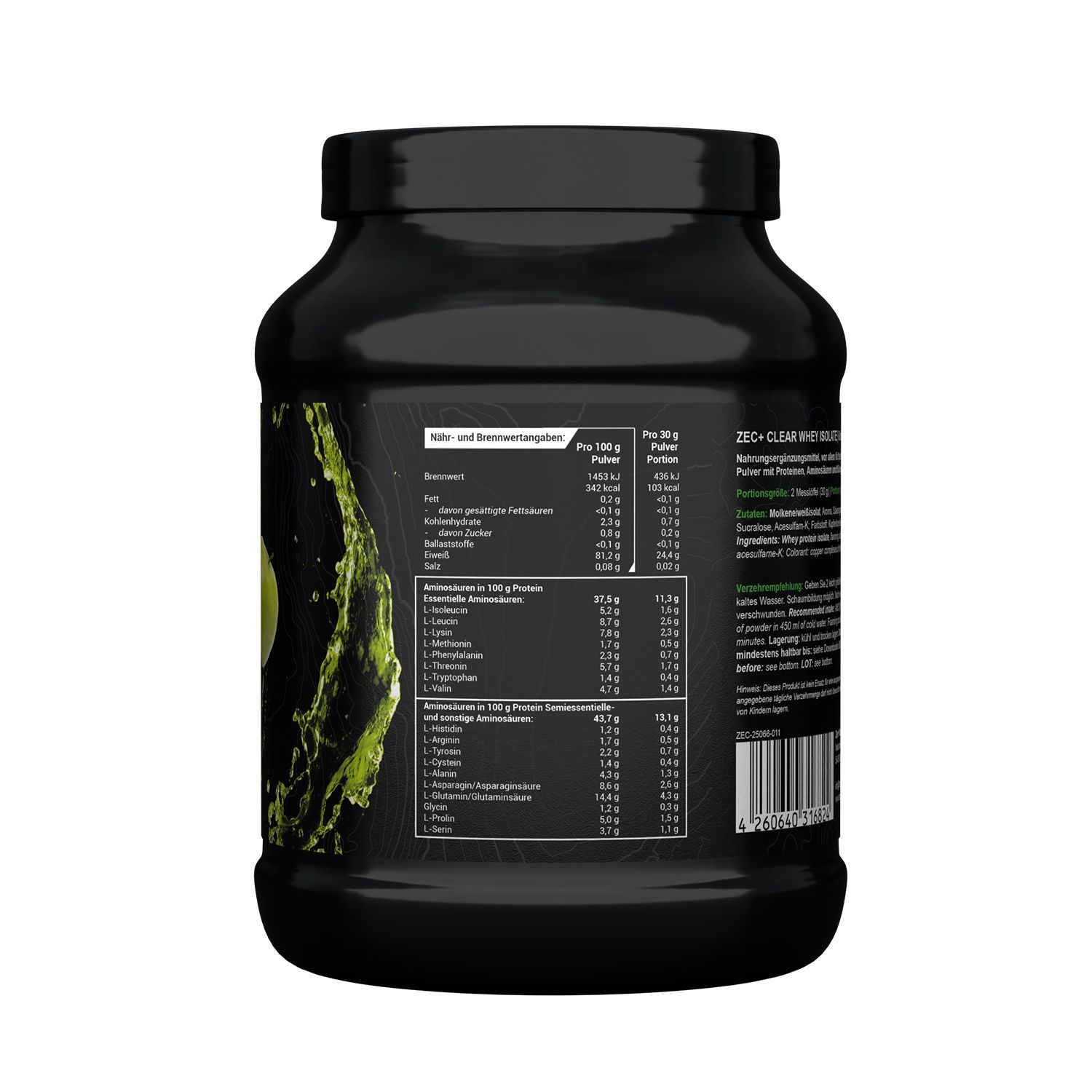 ZEC+ CLEAR WHEY ISOLATE Protein/ Eiweiß Saurer Apfel 450 GR - Shop Apotheke