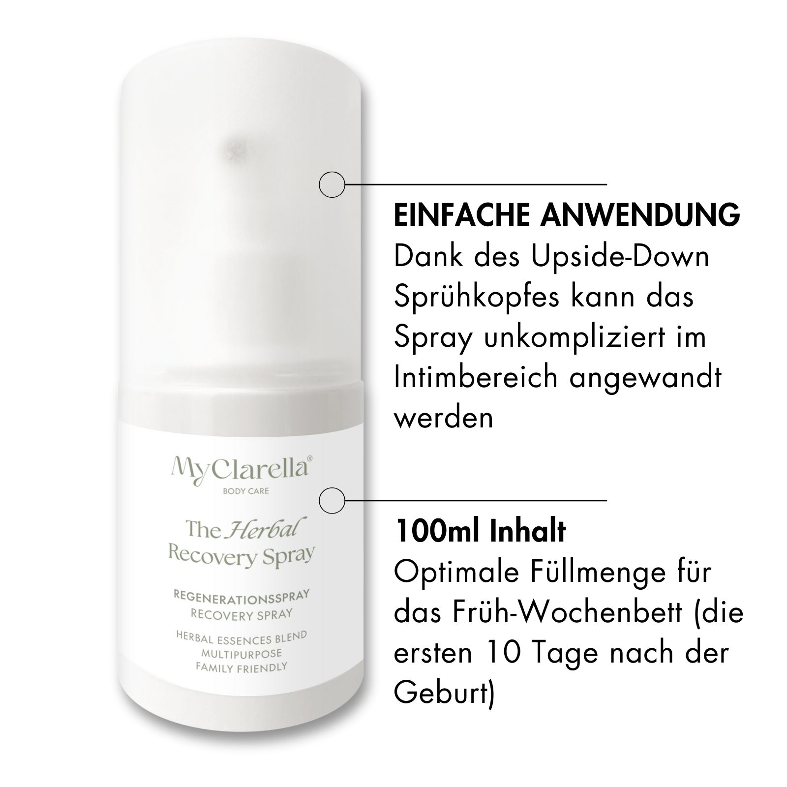 MyClarella The Herbal Recovery Spray - Regenerationsspray / Intimpflege ...