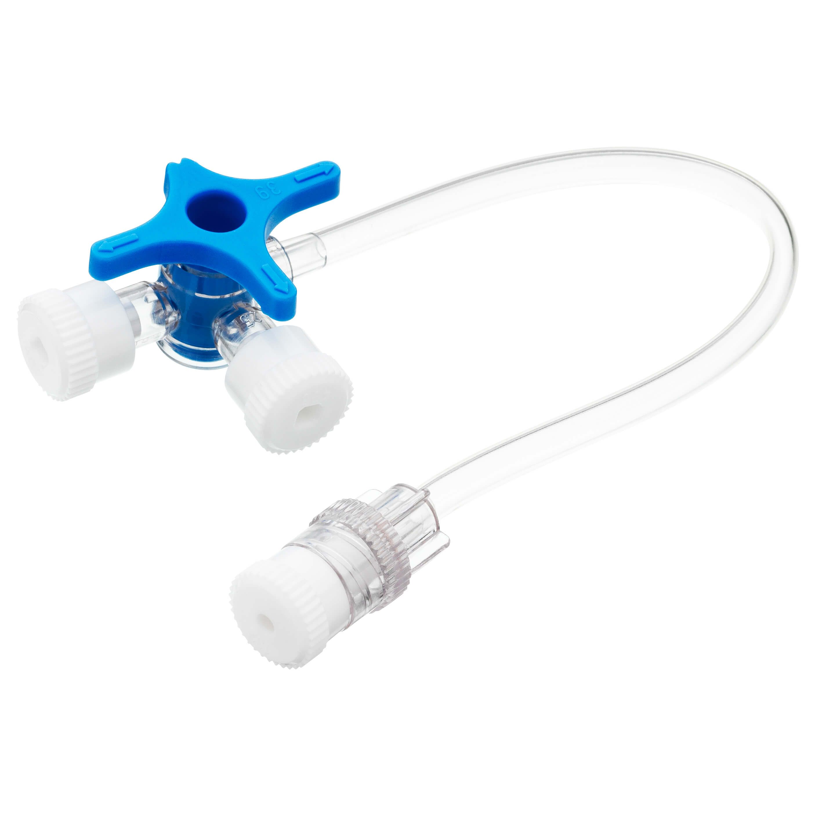 BD Connecta 3-Wege-Hahn blau mit Verlängerungsschlauch 10 cm 1 St ...