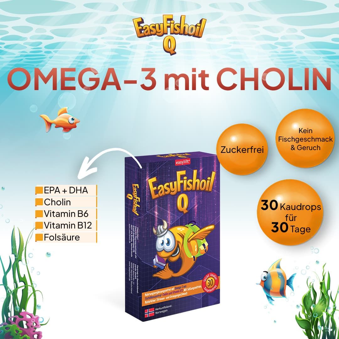 EasyFishoil Q - Omega 3 für Kinder mit Cholin 3x30 St - Shop Apotheke