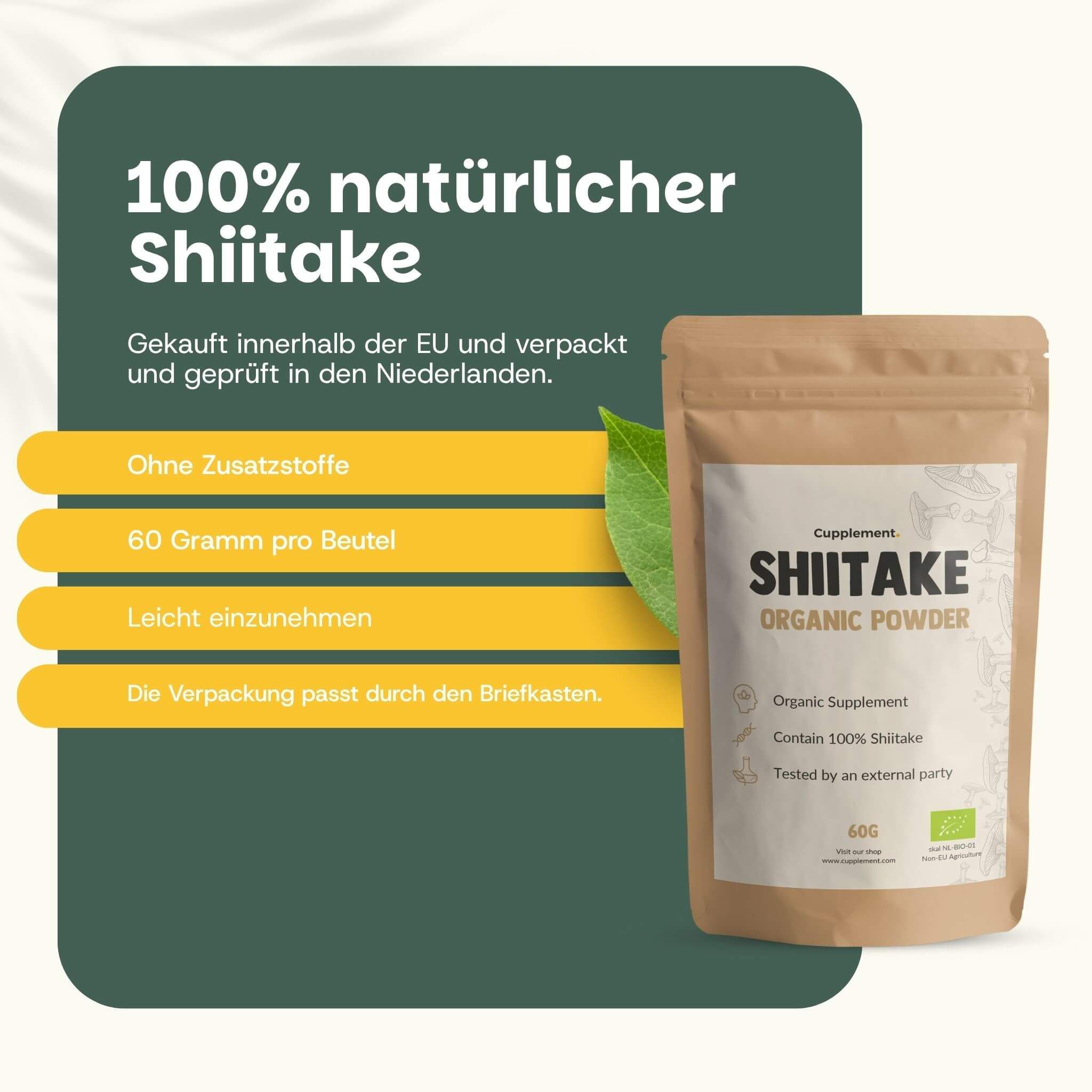 Cupplement - Shiitake BIO 240 g - Shop Apotheke