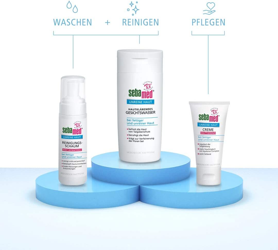 sebamed Unreine Haut Pflege-Gel, glättet die Haut mit Hyaluron Complex ...